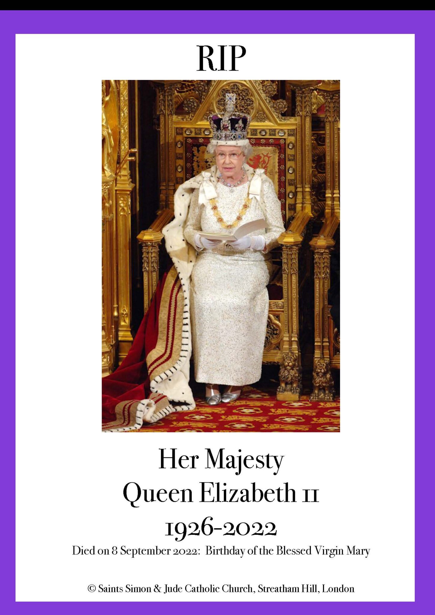 Simon and Jude | RIP – Her Majesty Queen Elizabeth II